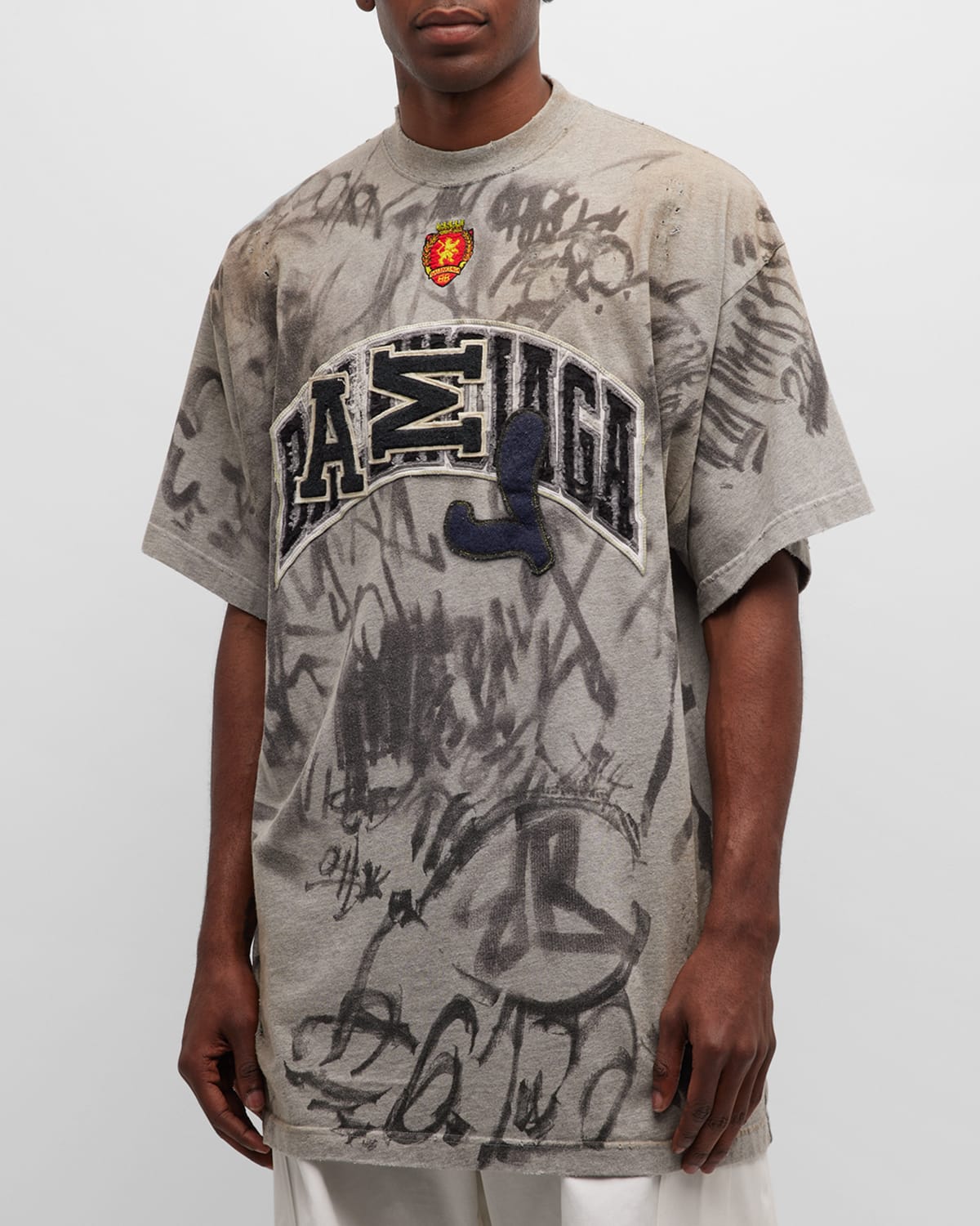 Balenciaga Skater T Shirt Oversized - 1300 Heather Grey | Editorialist